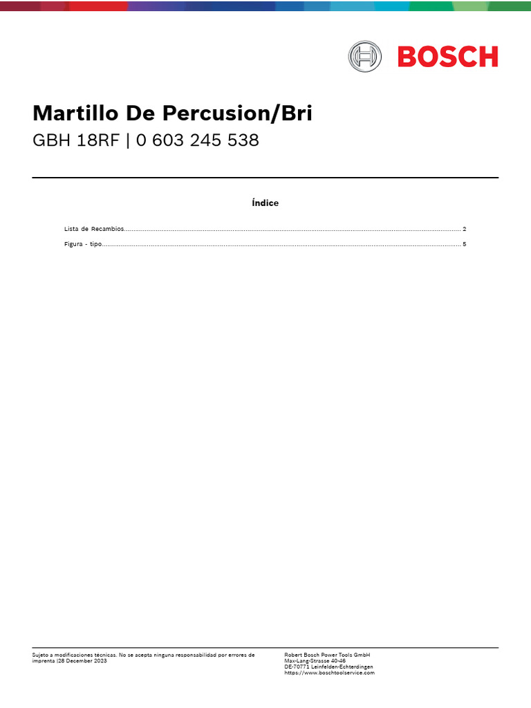 gbh-18rf - 0 603 245 538 | PDF