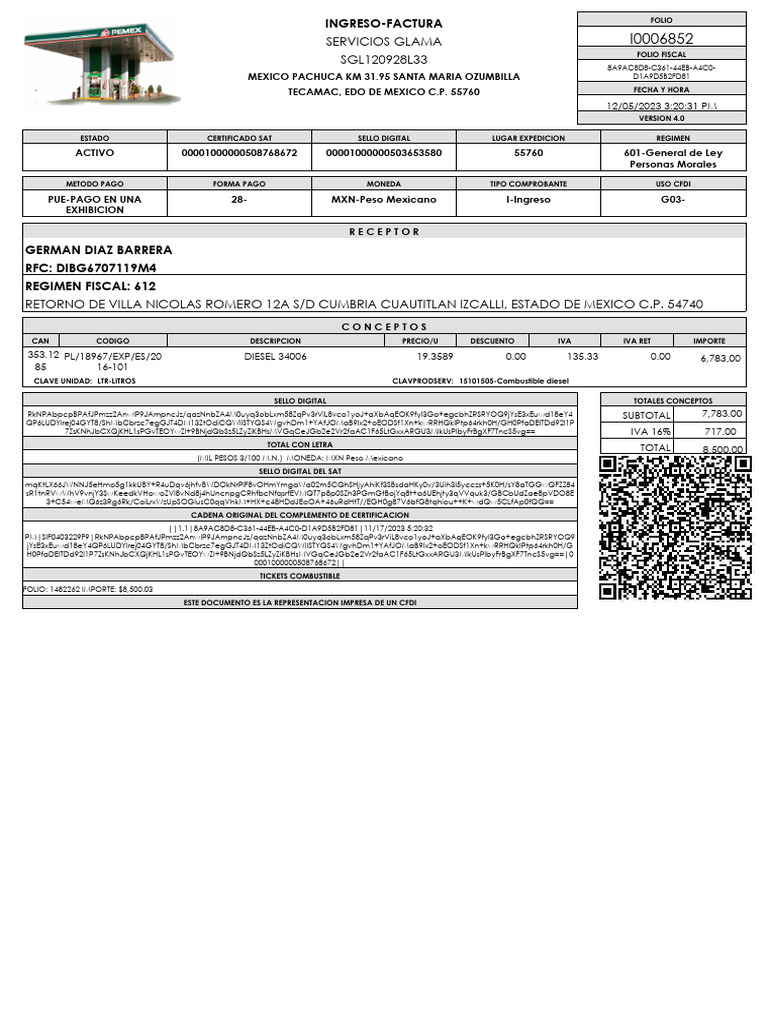 Servicios Glama SGL120928L33 | PDF | Monedas de las Américas | Moneda
