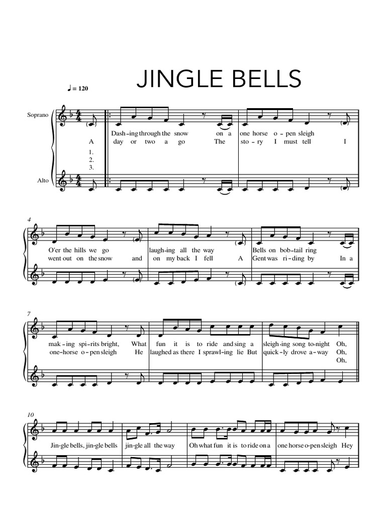 Jingle - Bells 2 Voices | PDF | Seasonal Traditions | Oral Literature