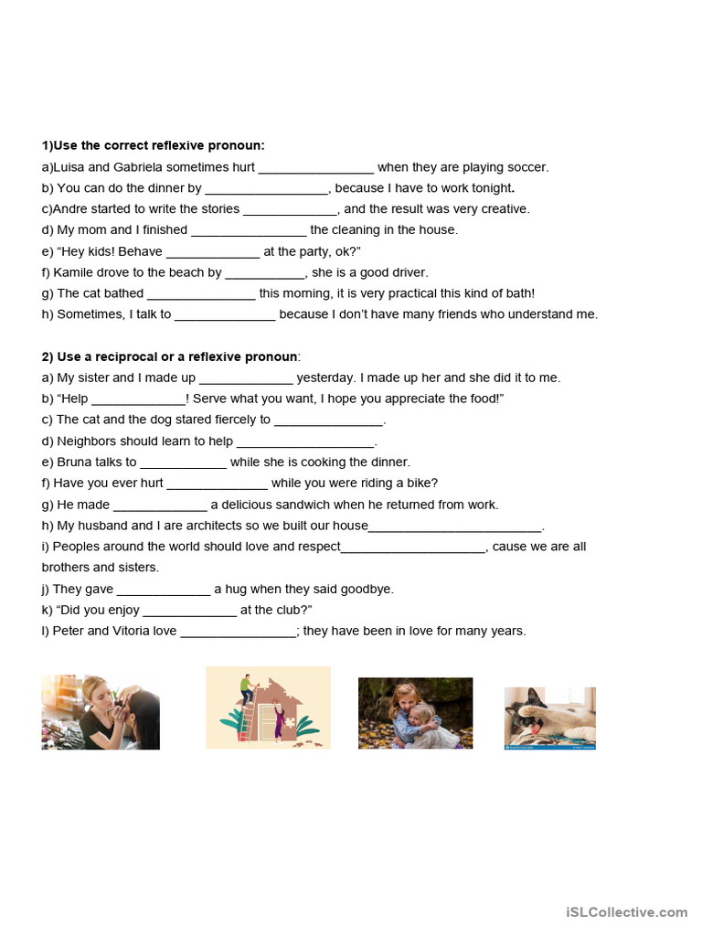 Reflexive and Reciprocal Pronouns | PDF