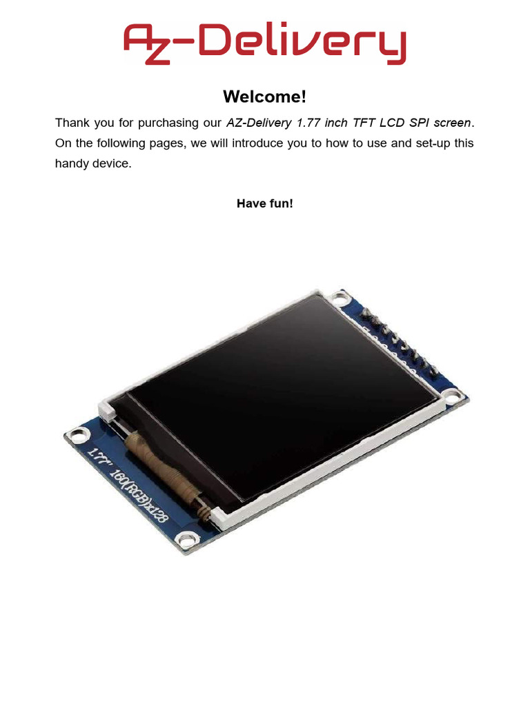 1-77 Inch TFT LCD SPI Screen ENG - BA | PDF | Computers
