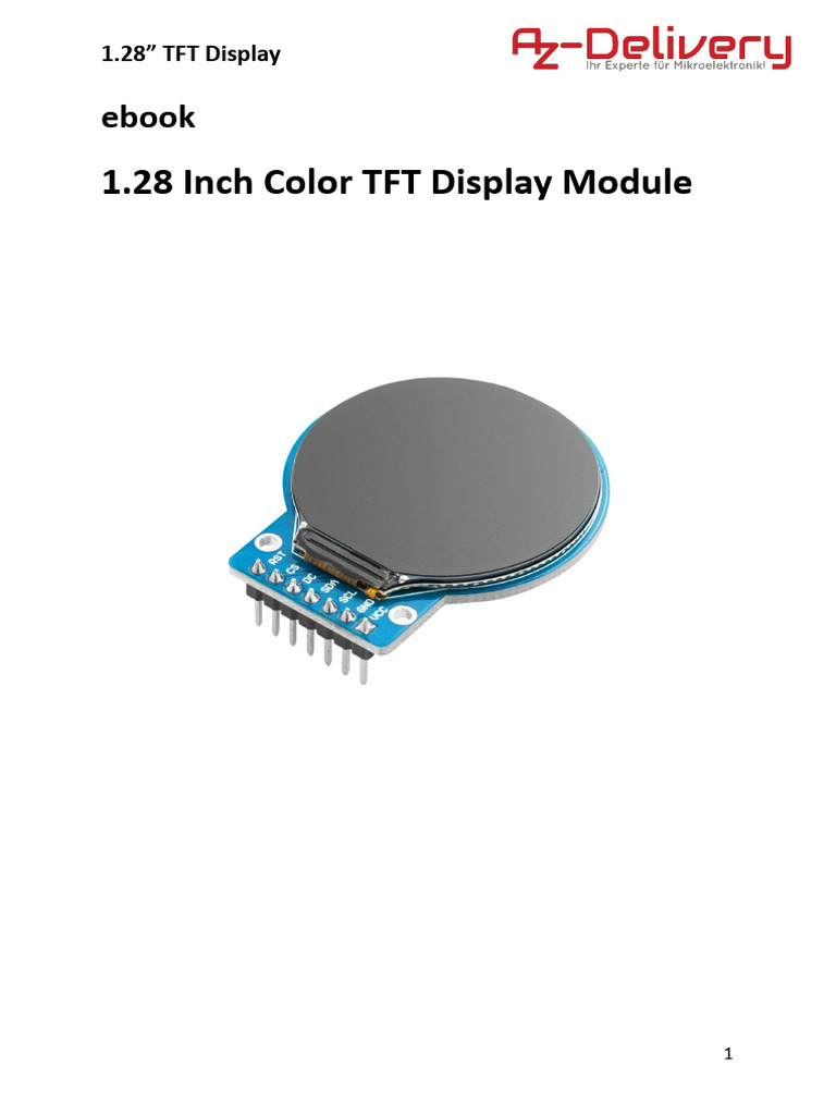 1,28 - TFT Display Round EN | PDF | Rgb Color Model | Backlight