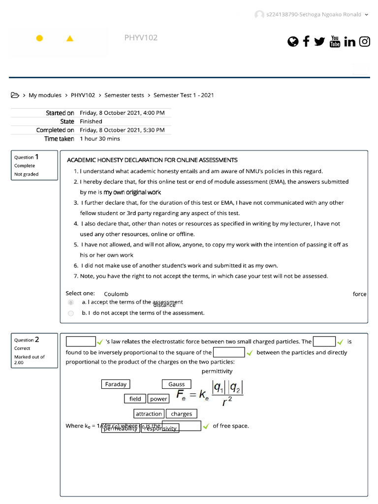 Semester Test 1 | PDF