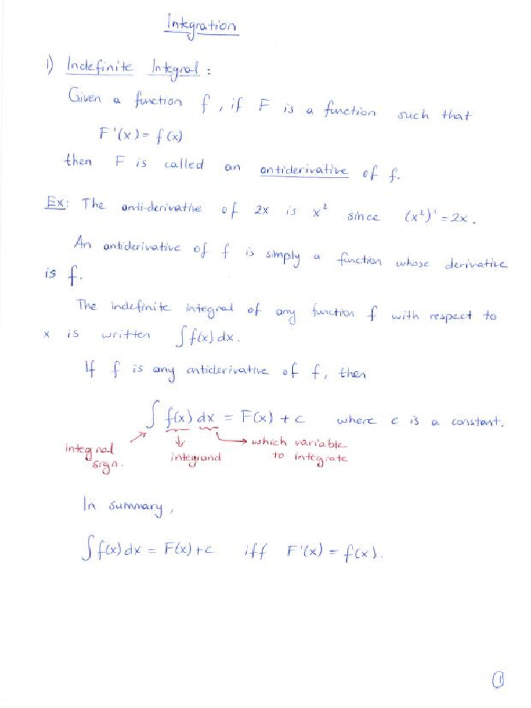 1-Indefinite Integral | PDF 1-Indefinite Integral | PDF