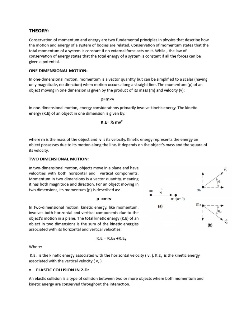 Phy Lab 06 Theory Part-1 | PDF | Momentum | Collision