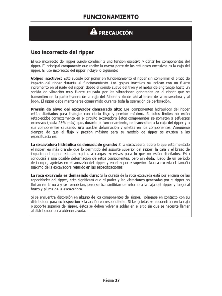 Funcionamiento-KOMATSU XCENTRIC RIPPER | PDF