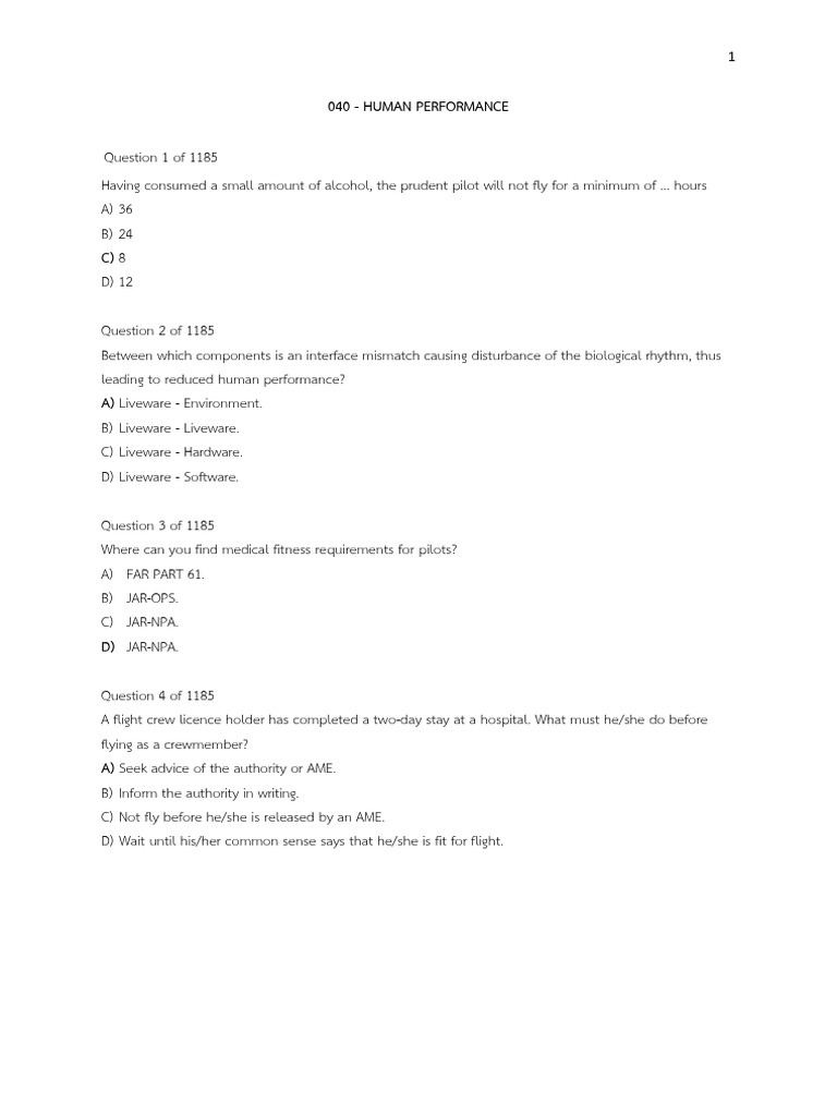 040 - Human Performance | PDF