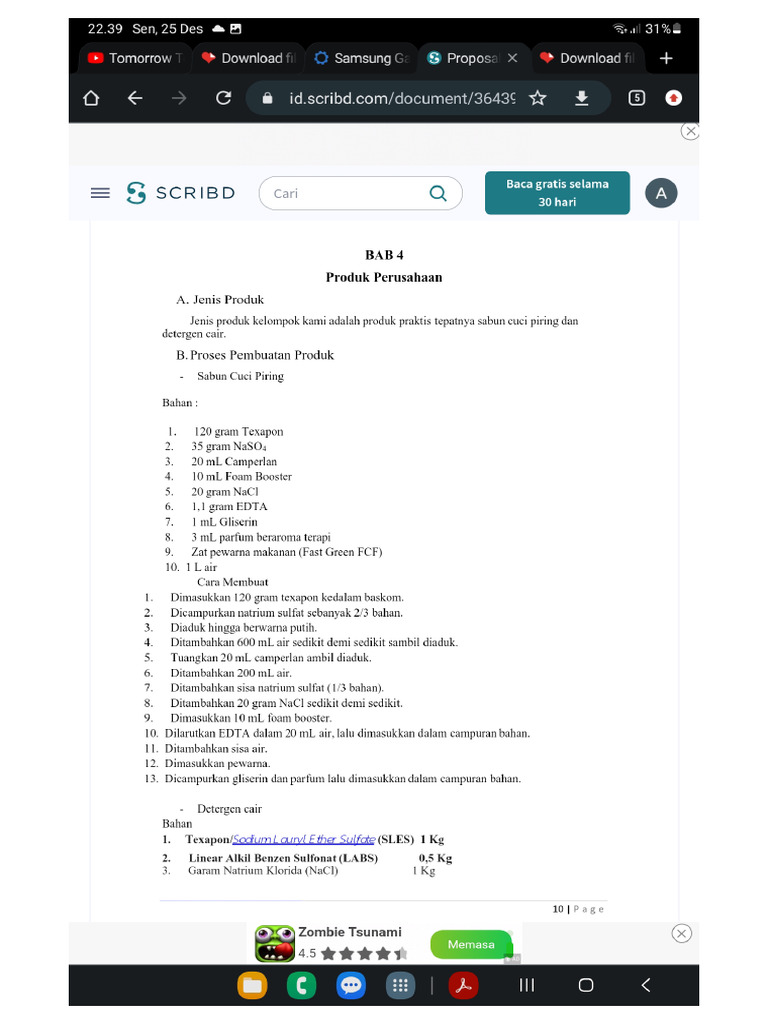 Sabun Cuci prg1 | PDF