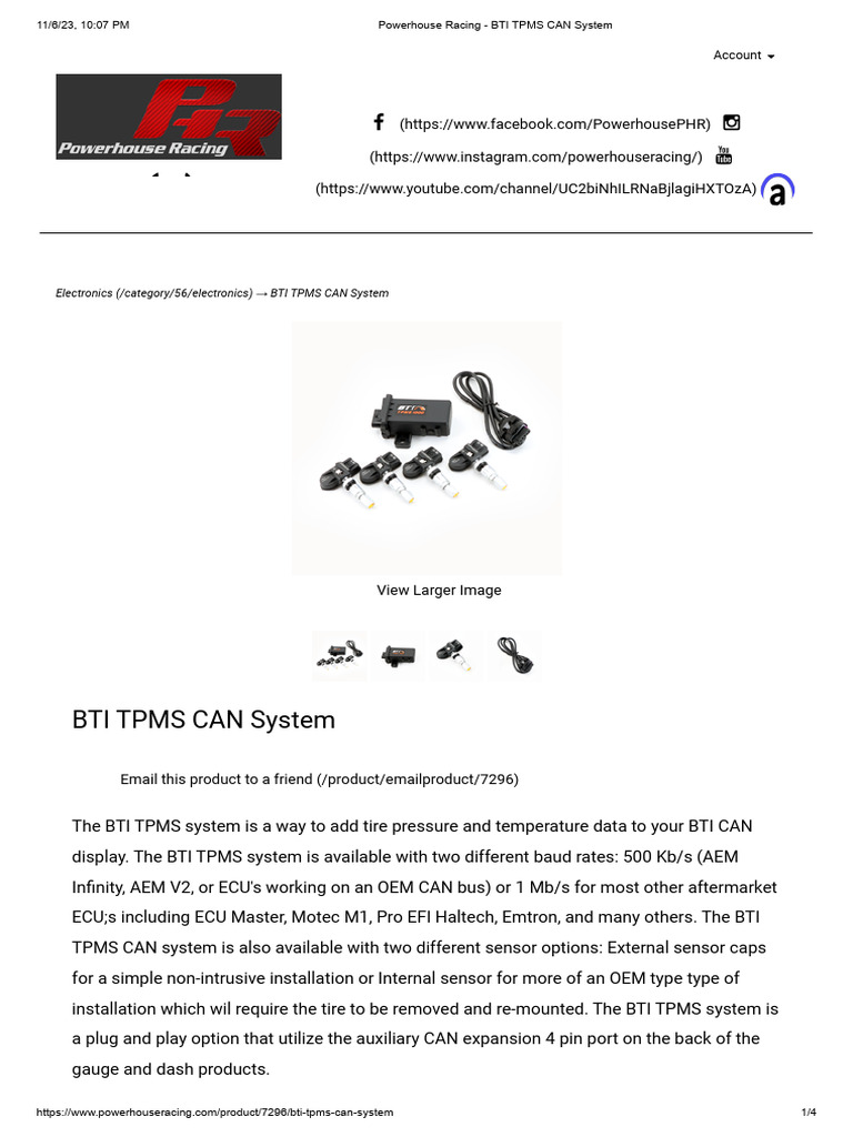BTI TPMS CAN System for Racing | PDF | Computers