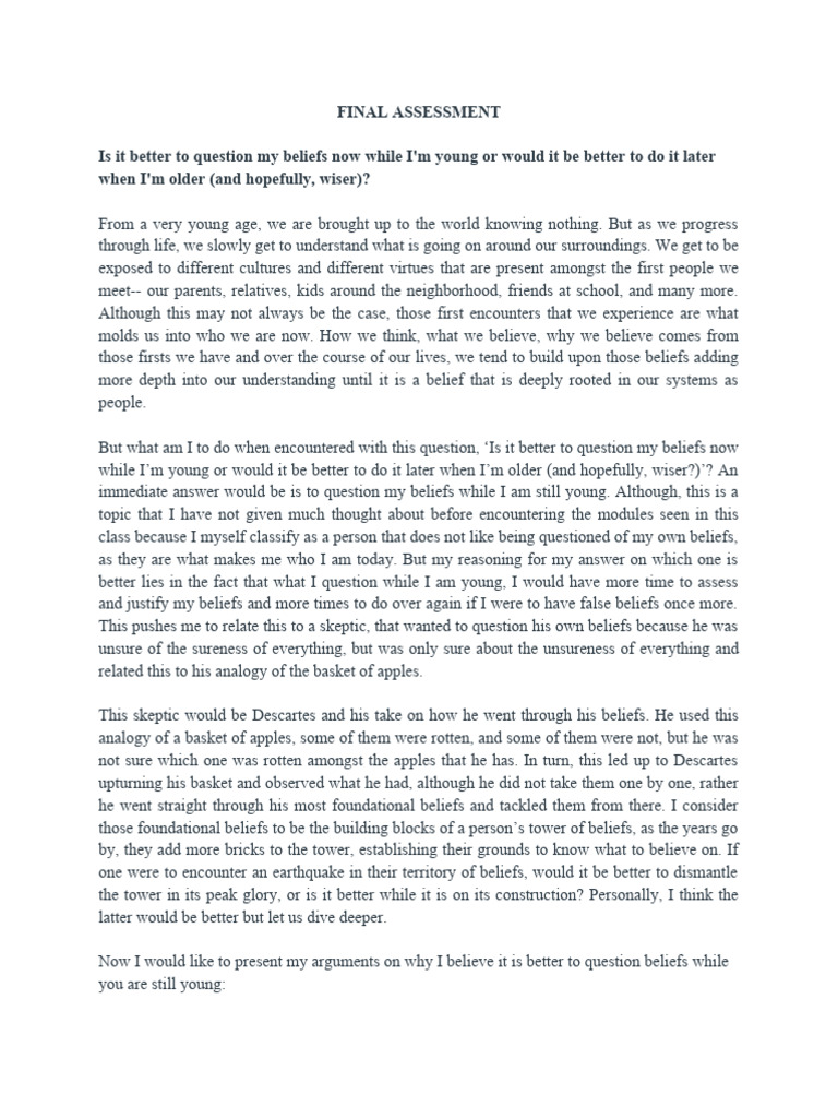 Philo Reflection Paper | PDF