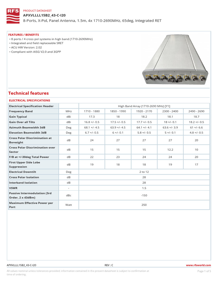 Apxvllll15b2 - 43 C I20 | PDF | Antenna (Radio) | Radio
