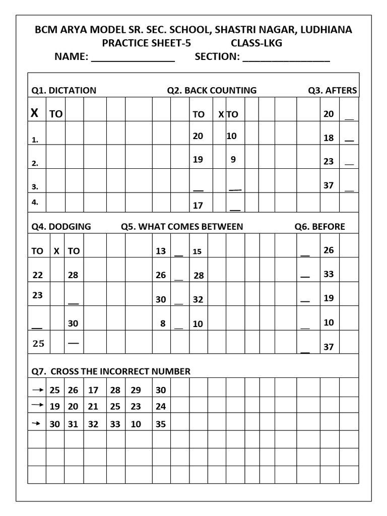 663-c-115427-LKG PRACTICE SHEET 5 With Objective Based | PDF