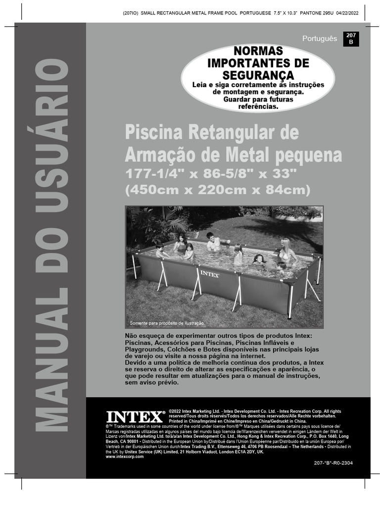207io b0 2304 Pt-Small Rectangular Metal Frame Pool Manual | PDF ...