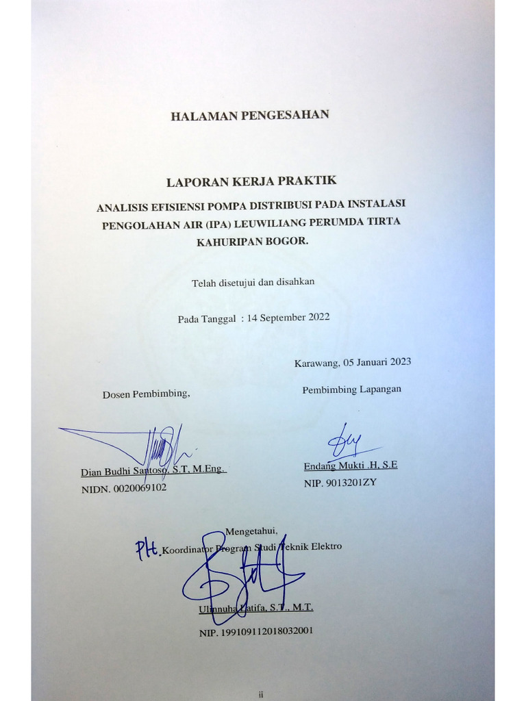 Halaman Pengesahan | PDF