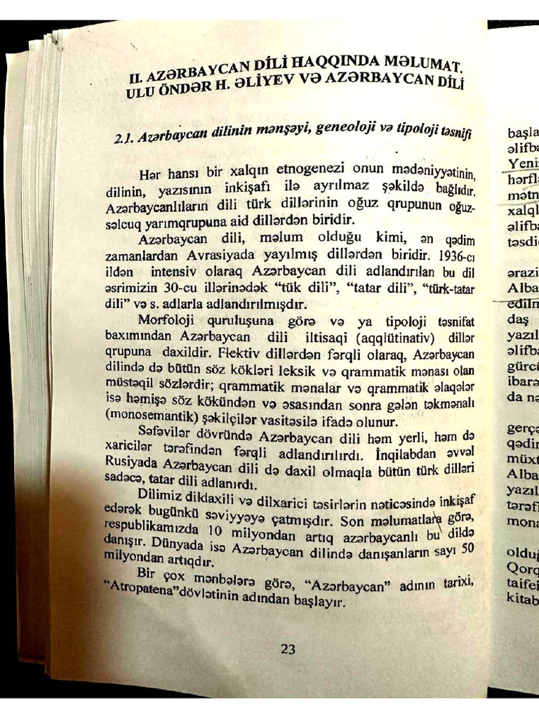 Heydər Əliyev Az Dili | PDF