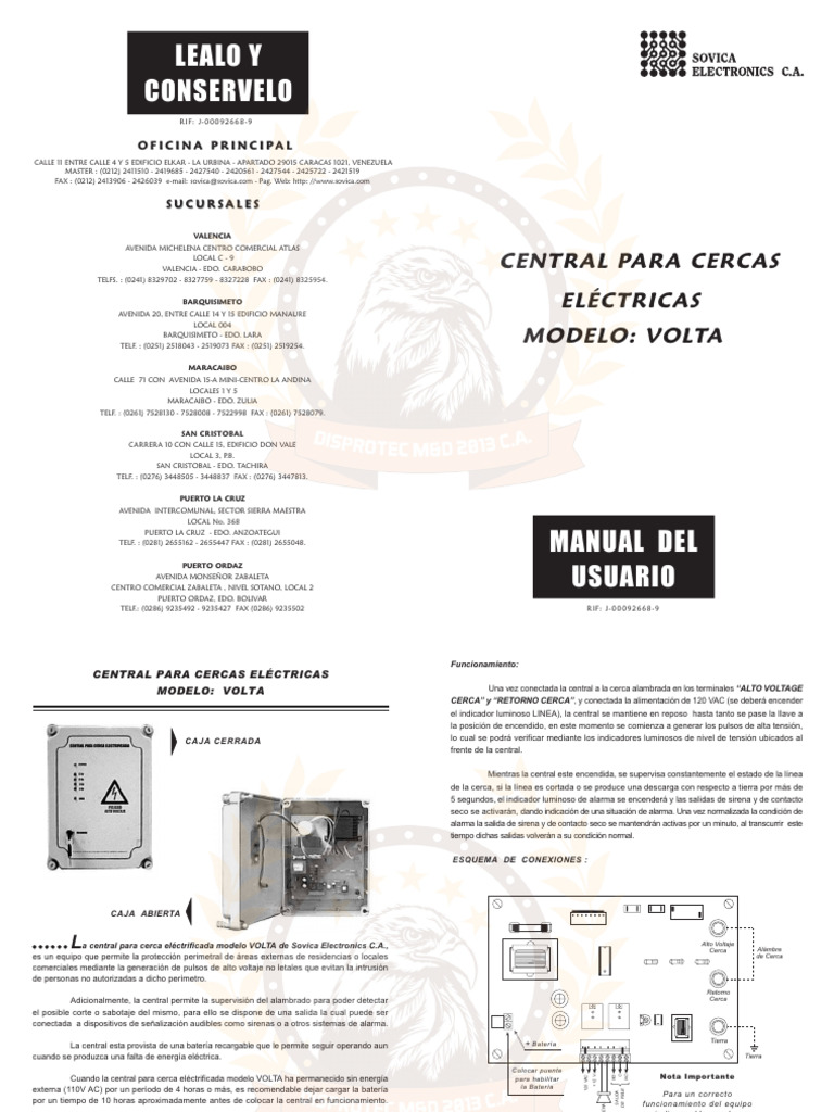 Manual Cerco Electrico Volta | PDF | voltaje | Ingenieria Eléctrica