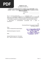 Form No. 10-I: Certificate of Prescribed Authority For The Purposes of Section 80DDB | PDF ...
