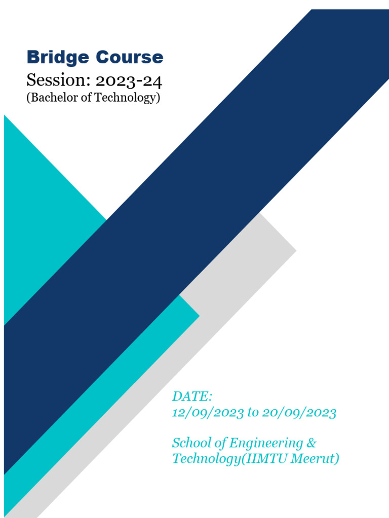 Bridge Course | PDF | Euclidean Vector | Waves