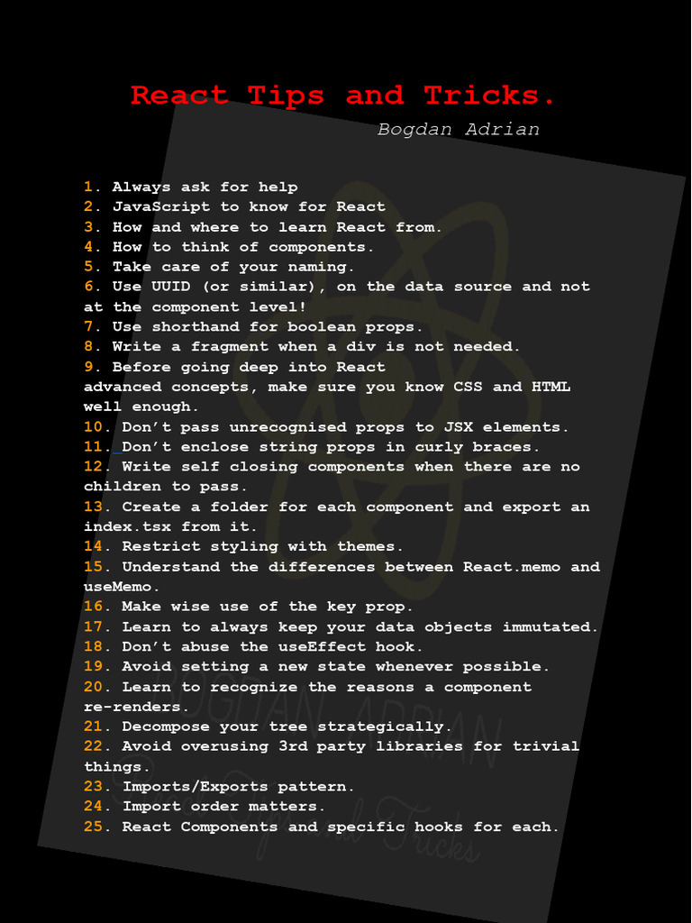 React Tips | PDF | Html Element | Computing