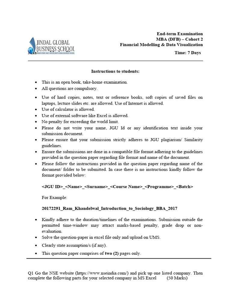 Financial Modelling And Data Visualization Excel Based Pdf Microsoft Excel Computer File