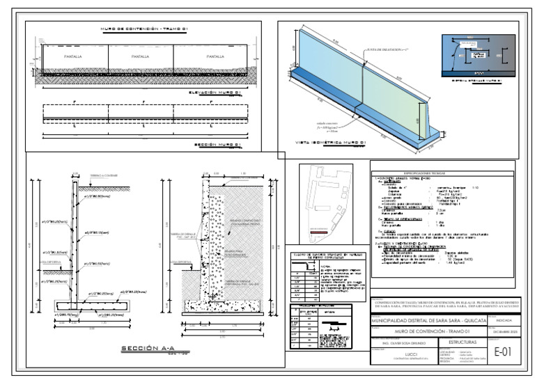 Plano de Muros1-Muro 01 | PDF | Ingeniería de Edificación | Ingeniero civil