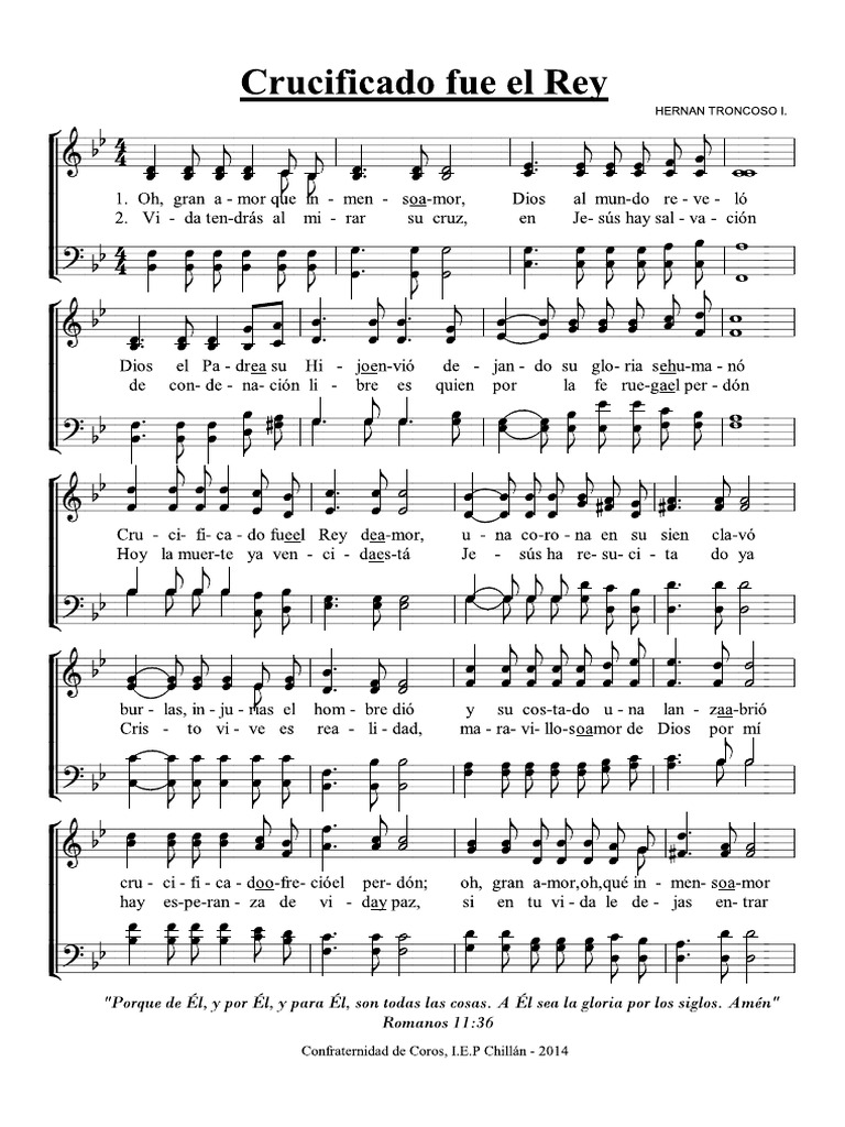 Crucificado Fue El Rey - Coro | PDF