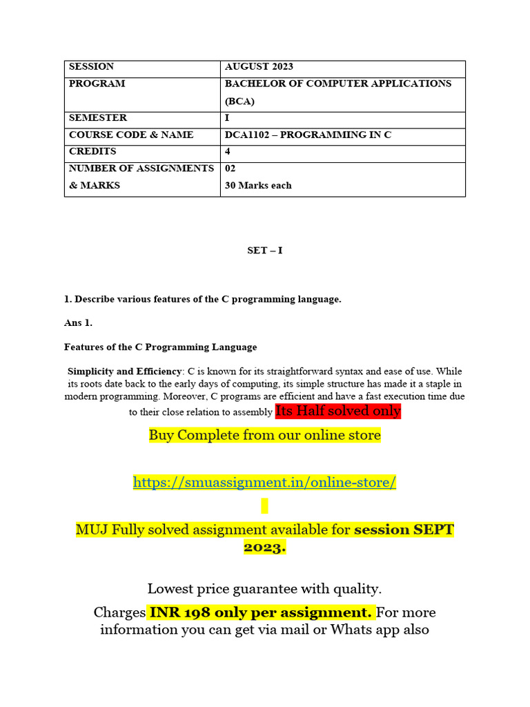 Dca1102 Programming In C Pdf Variable Computer Science Control Flow 