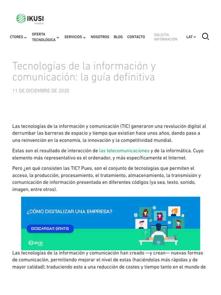 Anexo 1 TIC - La Guía Definitiva | Descargar gratis PDF | Tecnología de ...