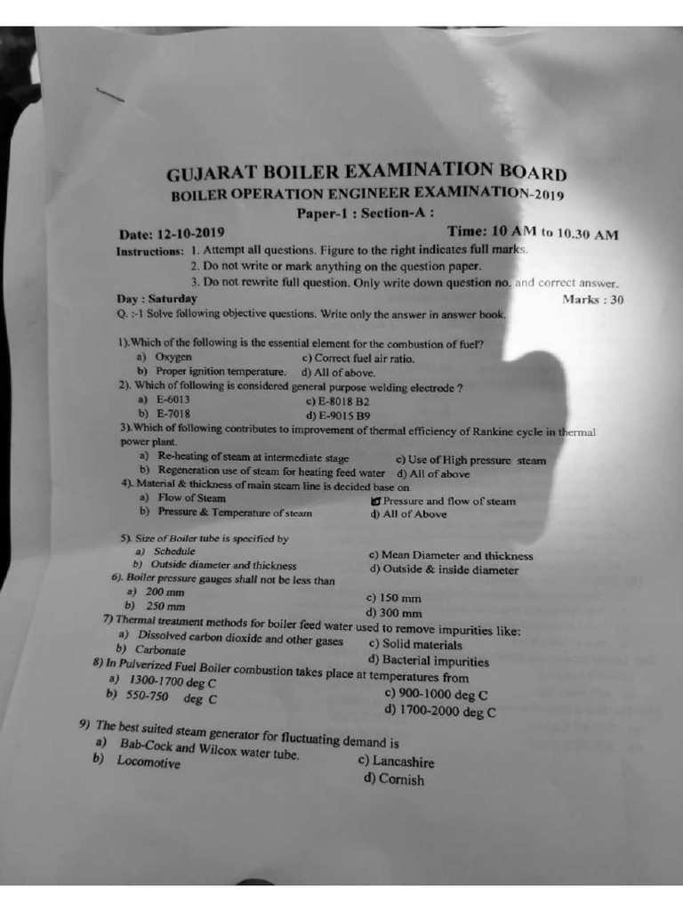 GJ BOE 2019 Paper 1 | PDF