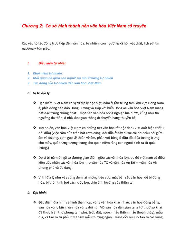 Fundamentals of Vietnamese Culture Lesson 2 | PDF