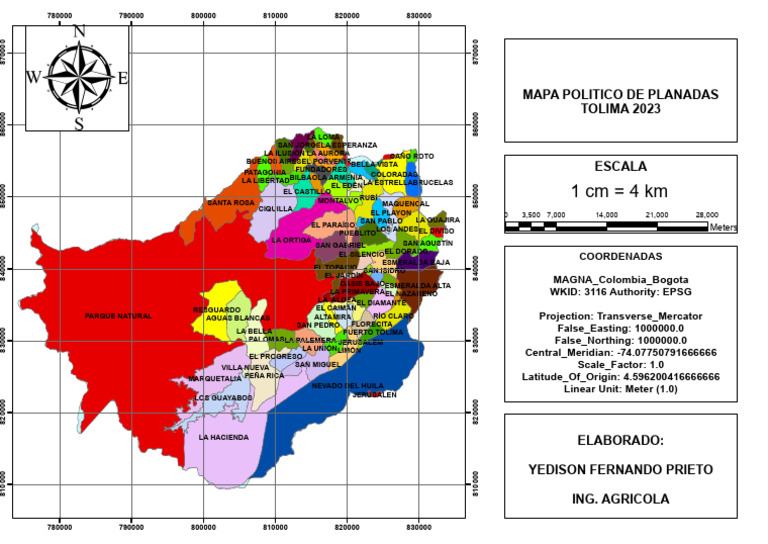 Mapa Politico de Planadas | PDF