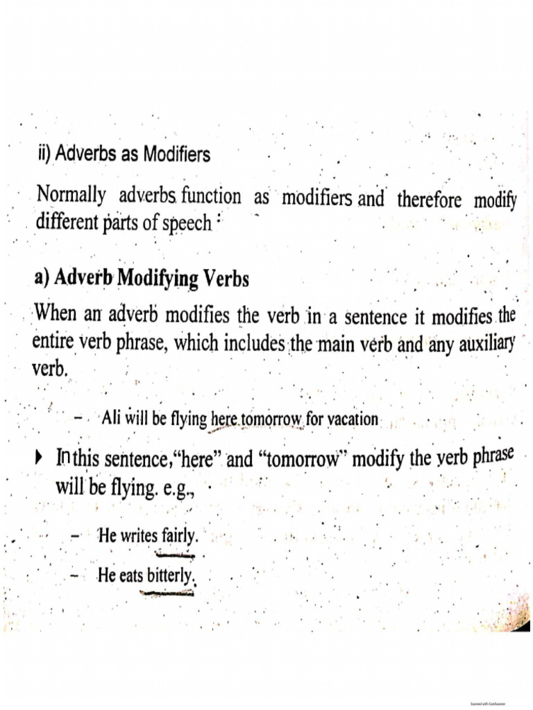 Adverbs As Modifiers | PDF