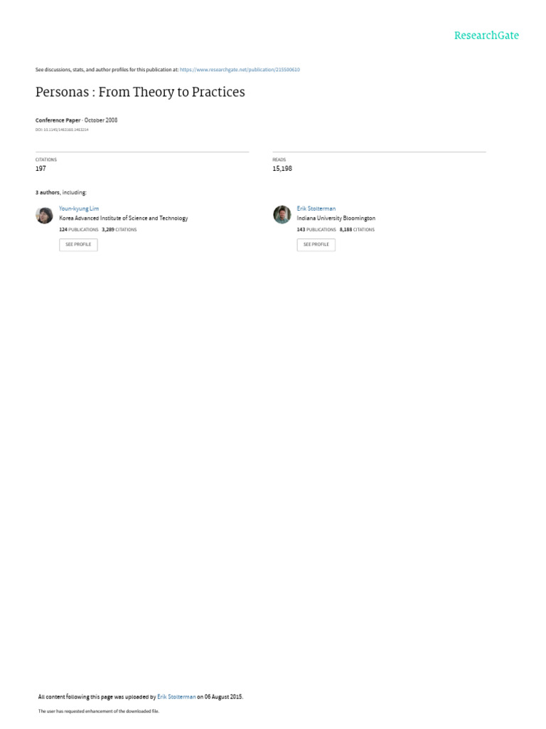 Personas | PDF | Human–Computer Interaction | Idea