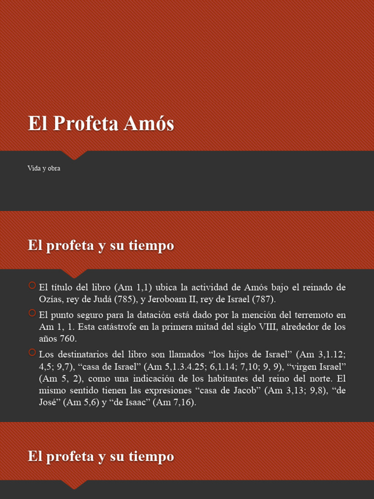 El Profeta Amós | PDF | Creencia religiosa y doctrina