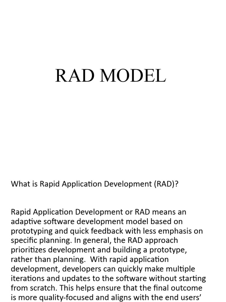 Rad Model | PDF | Software Development Process | Software Prototyping