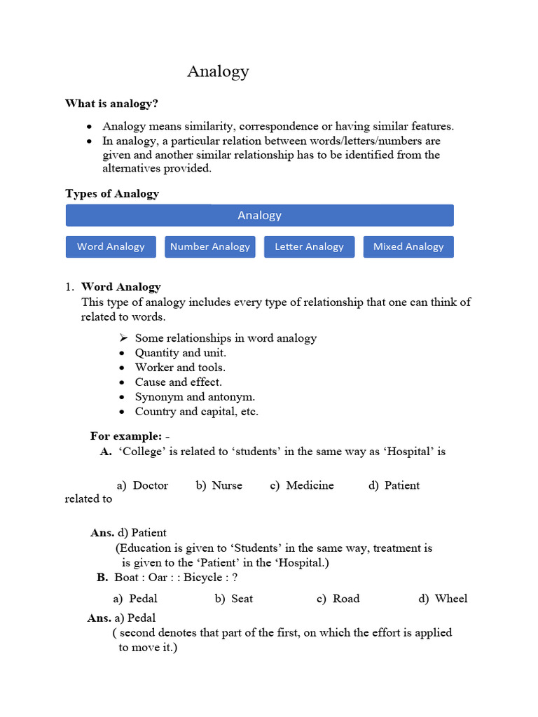 Analogy | PDF
