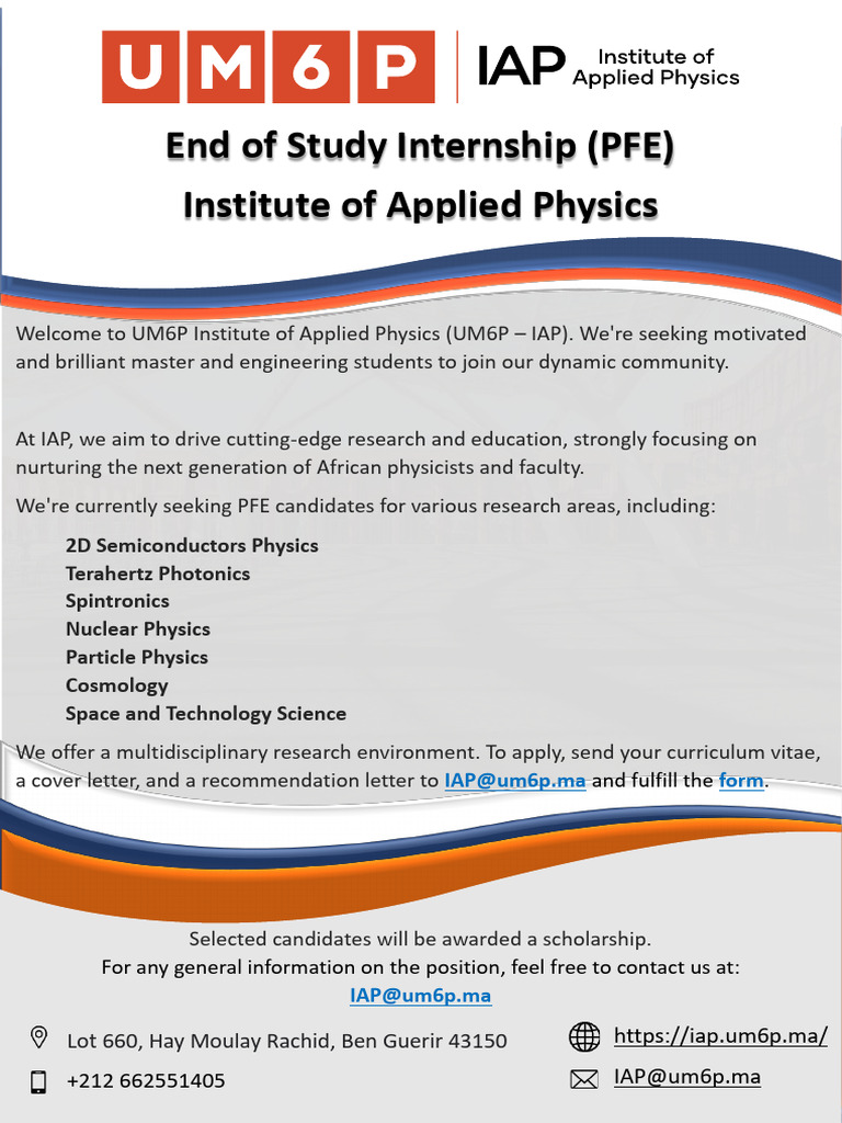 End of Study Internship (PFE) Institute of Applied Physics | PDF ...