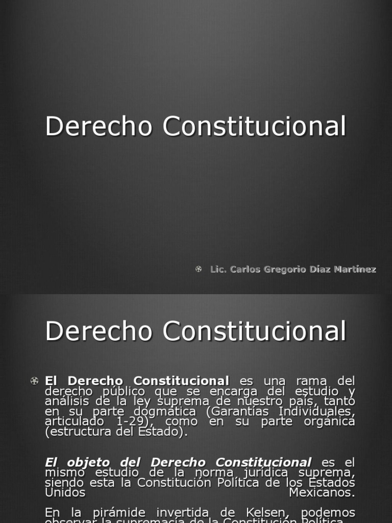 Derecho Constitucional en México | PDF | Ley constitucional | Constitución