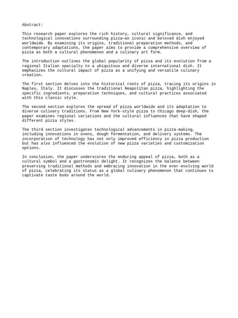 The Art and Science of Pizza A Culinary Journey From Tradition To ...