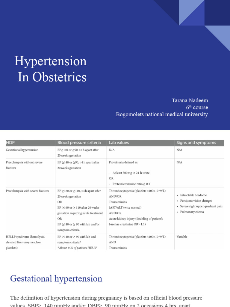 Hypertension in OBSTETRIC | PDF