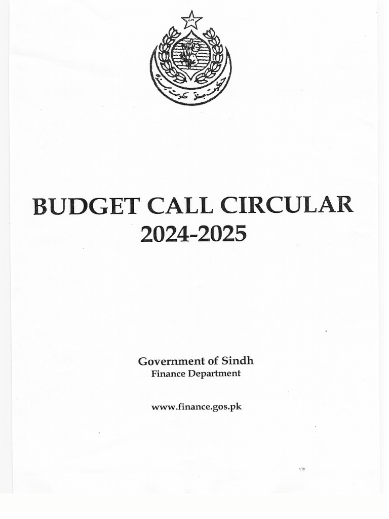 Budget Call Circular 2024-25 | PDF