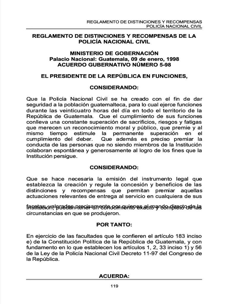 PDF 08 Reglamento de Distinciones y Recompensas - Compress | PDF