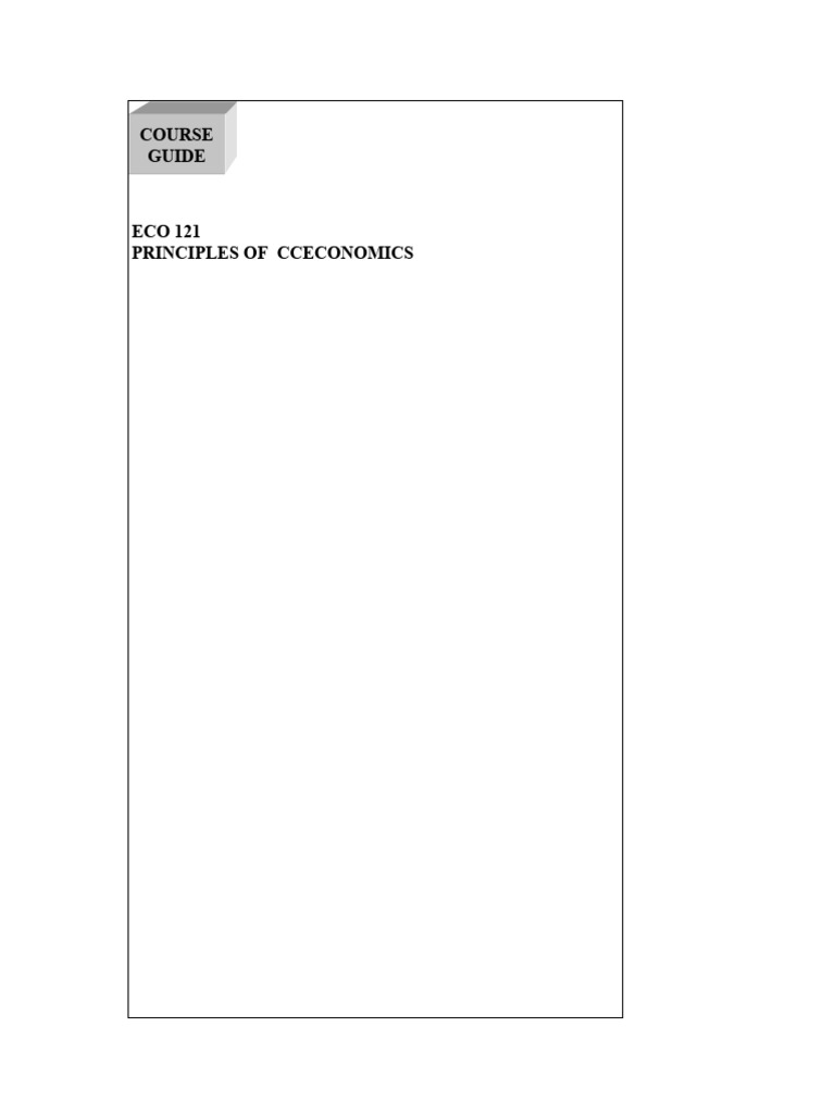 Cec 222 Principles of Economics | PDF | Economics | Supply And Demand