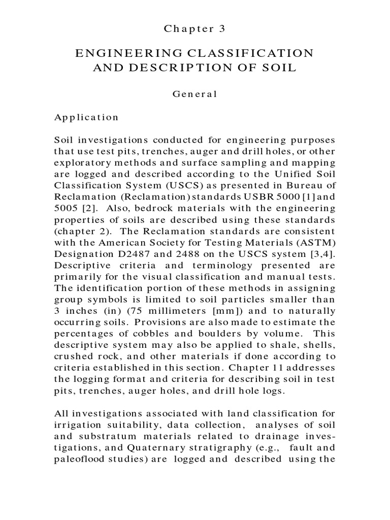 Soil Classification and Engineering Standards | PDF