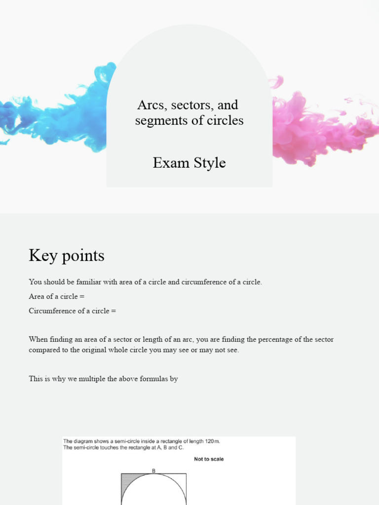Arcs, Sectors, and Segments of Circles | PDF