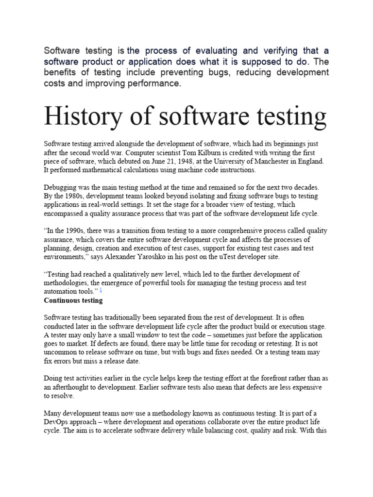 What Is Software Testing | PDF