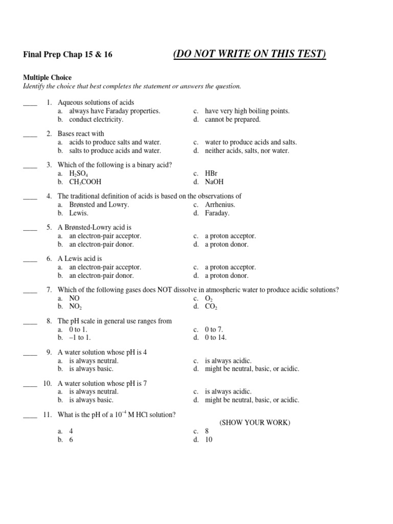 Final Prep 15 16 | PDF