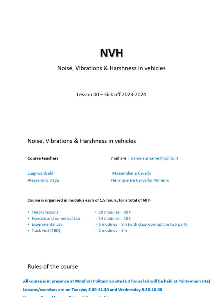 NVH 00 Program 2023 | PDF | Acoustics | Sound