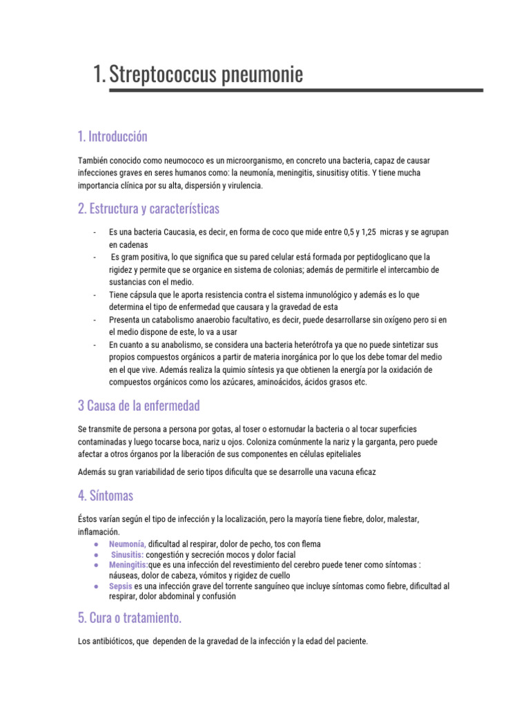 Streptococcus Pneumonie | PDF