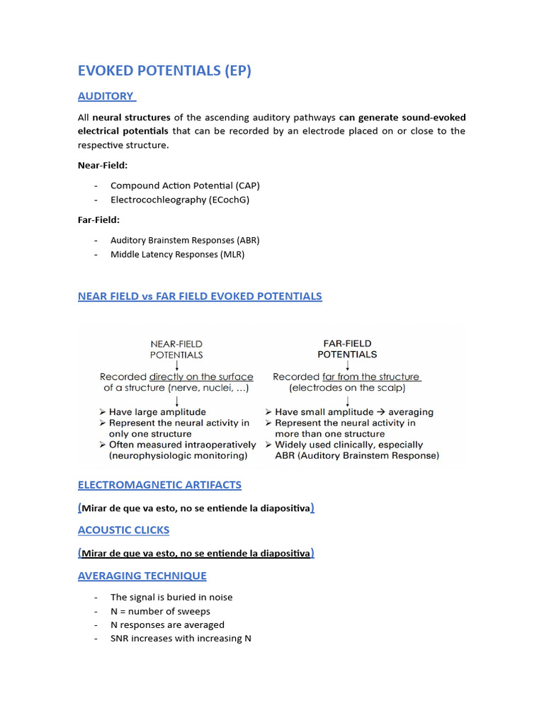 Evoked Potentials | PDF